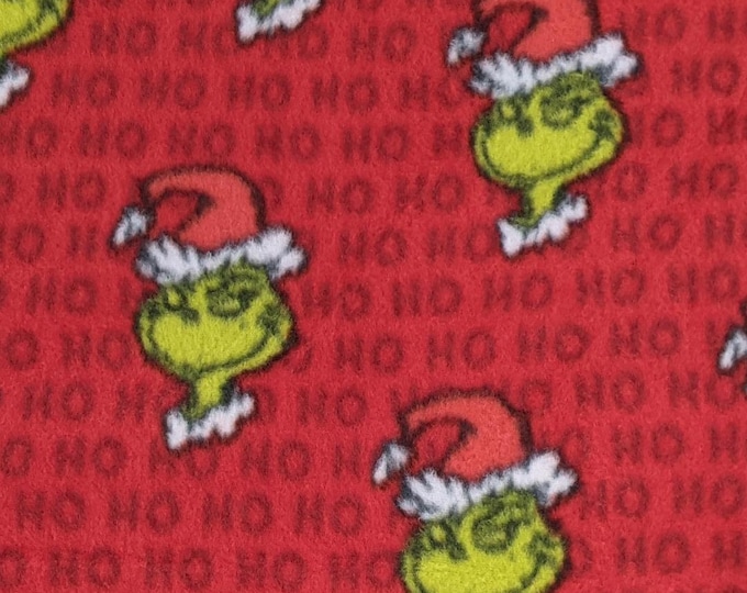 GRINCH FLEECE Fabric - How the Grinch Stole Christmas Grinchy Grinch in ...