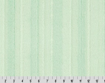 Luxe Cuddle® Vienna in Basil Green From Shannon Fabrics Furry MINKY Collection Embossed Minky ...