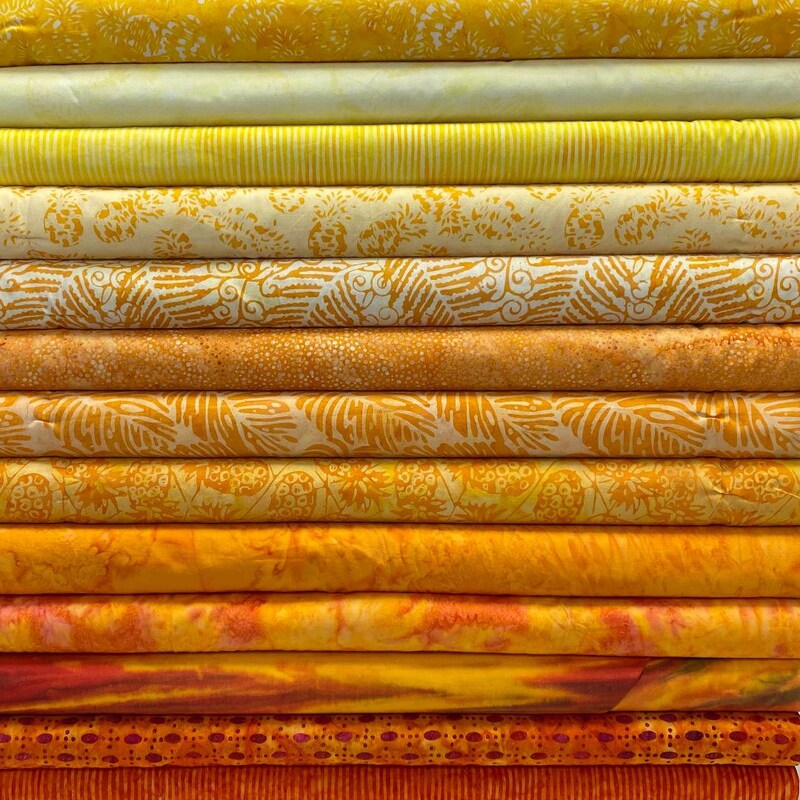 Yellow Orange Fabric - Etsy