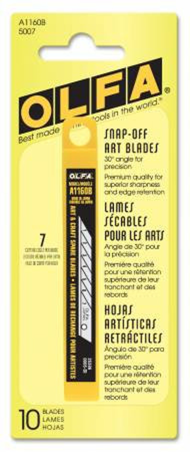 Olfa 9mm Precision Snap-off Stainless Steel Blade Refills - 10 Pack ...