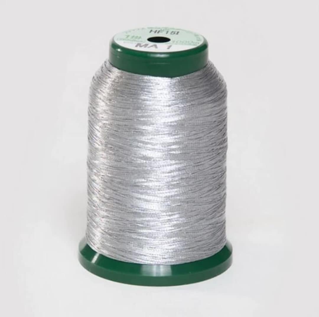 King Star Aluminum Silver Metallic Embroidery Thread - 1,000 Meter ...