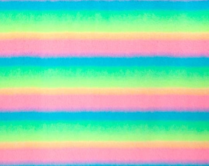 Plush Luxury Minky Neon PASTEL Rainbow Stripes From EZ - Etsy