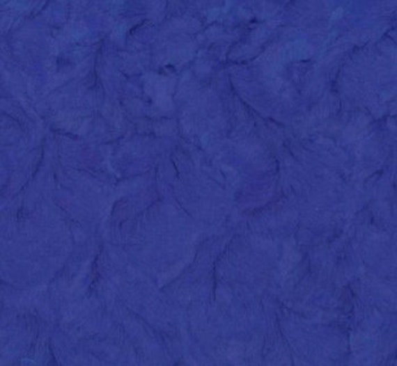 MINKY Royal Blue Solid Furry Bella from EZ Snuggle Minky | Etsy