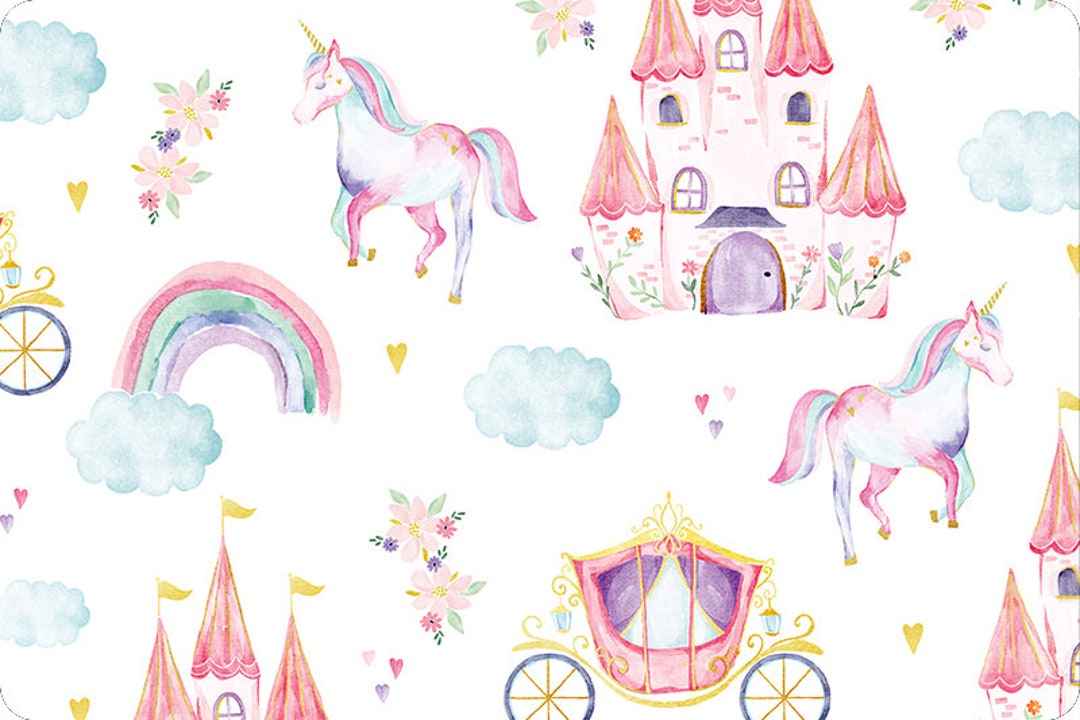 Fairy Tale Princess Castle Unicorn Digital Cuddle® Minky From Shannon ...