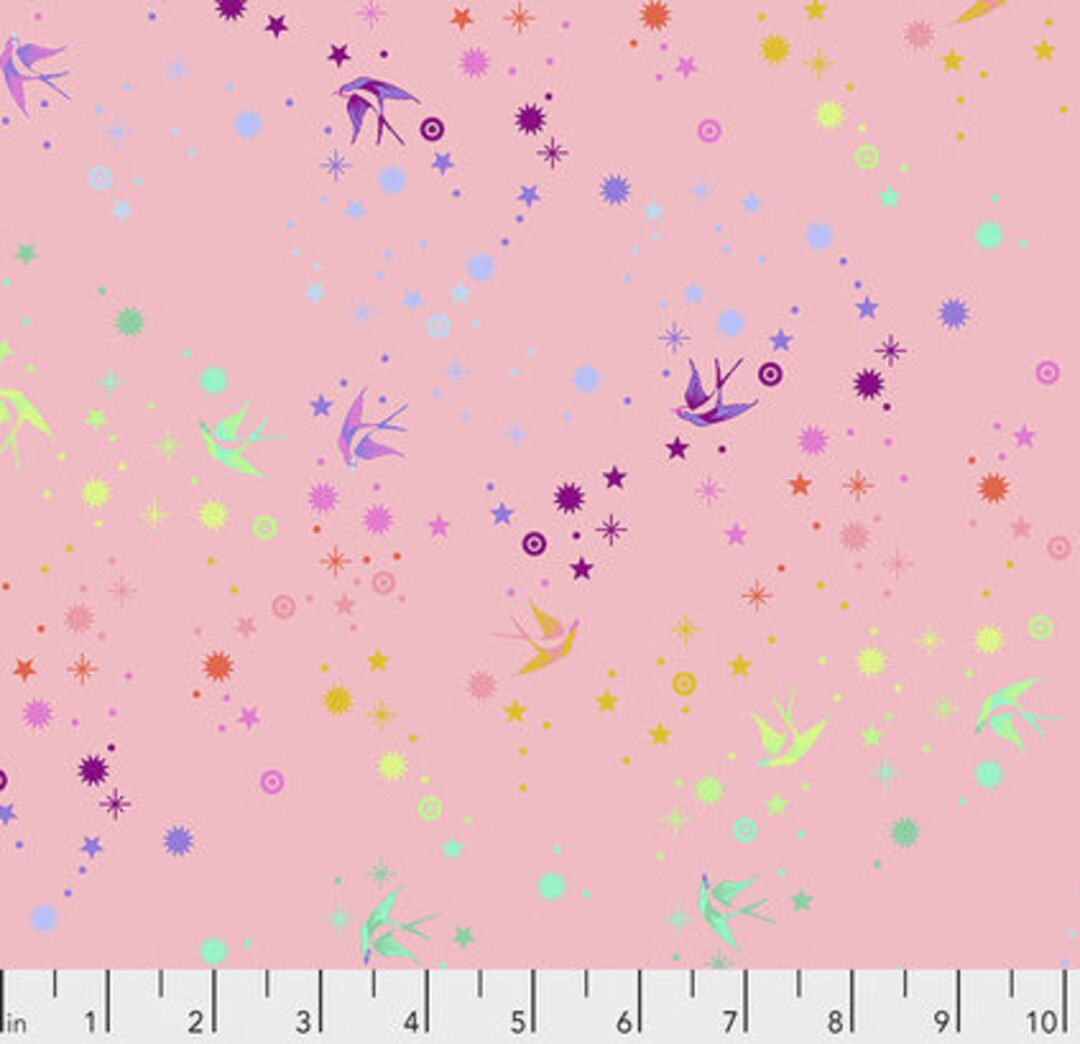 Tula Pink- Fairy Dust in Blush From True Colors Collection by Free ...