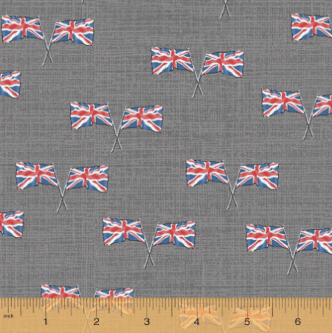 Union Jacks UK Flag in Gray Crosshatch From London Collection - Etsy