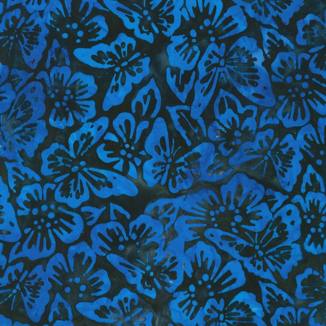 Batik Fabric - Packed Butterflies in Navy From the Butterfly Habitat ...