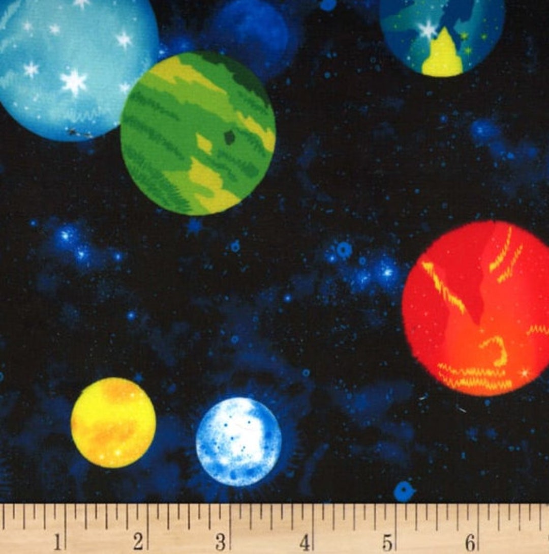 Fat Half ONLY 30x36 Minky Plush Fabric Planet Out - Etsy