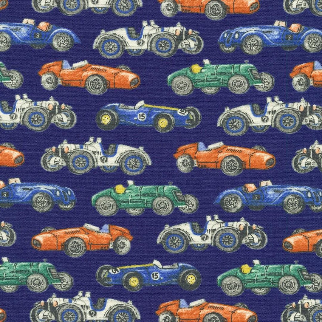 Vintage Cars in Navy From the American Vintage Collection by Sevenberry ...