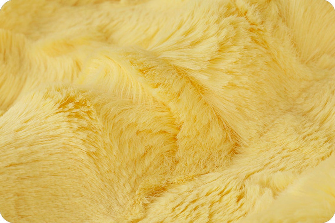 Luxe Cuddle Hide in Banana Yellow MINKY Fabric From Shannon Fabrics - Etsy