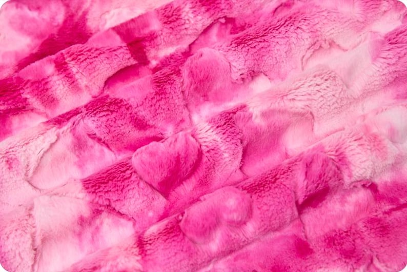 Luxe Cuddle® Sorbet Hearts in Valentine From Shannon Fabrics 10mm Pile ...