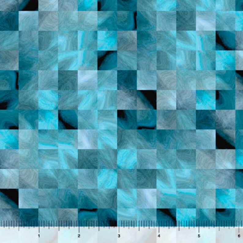Pixel Square Inlay Blender Texture in Blue From Checkmate - Etsy