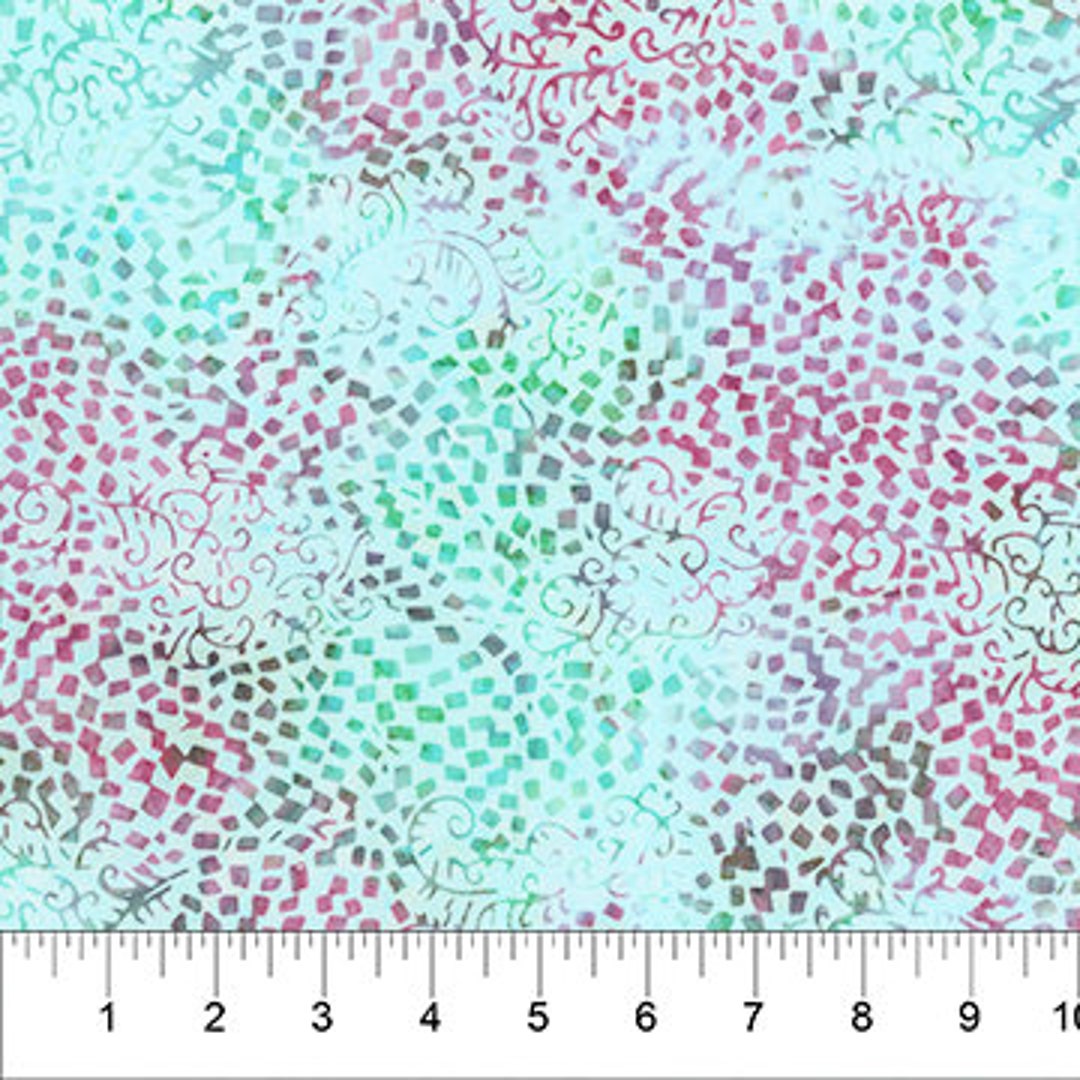 Batik Cotton Fabric- Geometric in Faded Denim From Banyan Batik ...