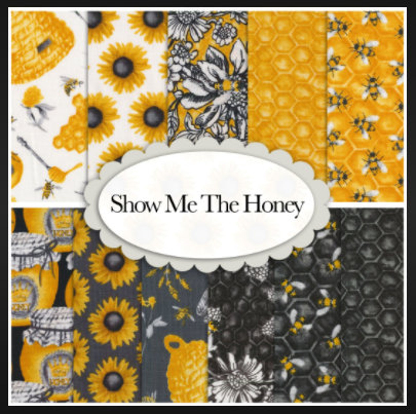Honey Jars From Show Me the Honey Collection by Blank Fabric- 100% ...