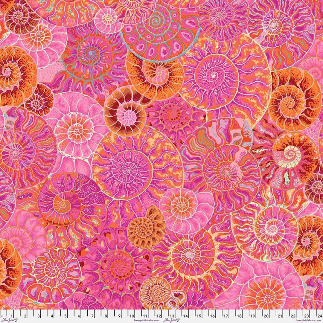 Kaffe Fassett Fabric by the Yard- Ammonites Pink From Kaffe Fassett ...