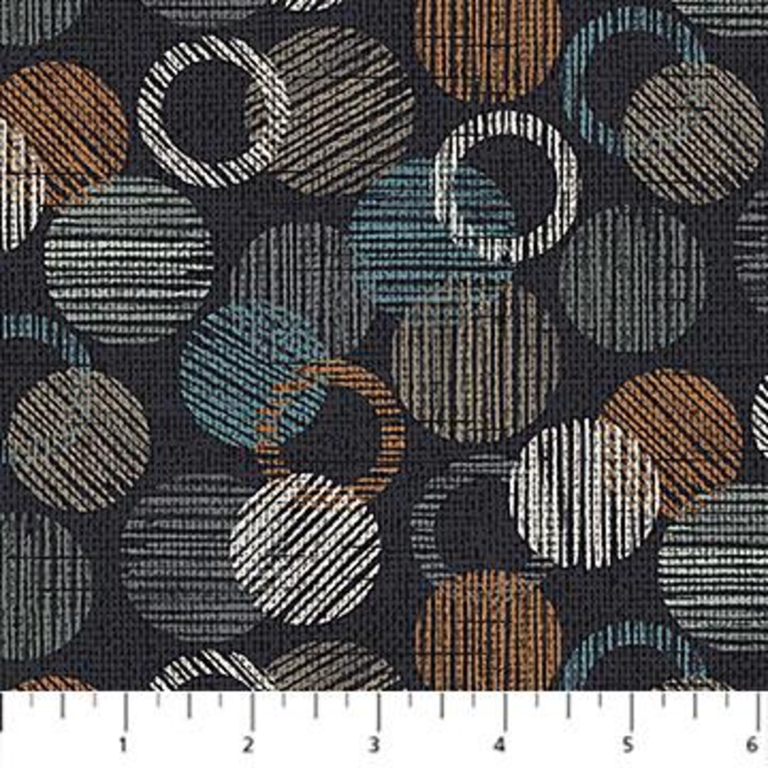 FLANNEL - Circles in Black From the Dots & Dashes Collection by ...