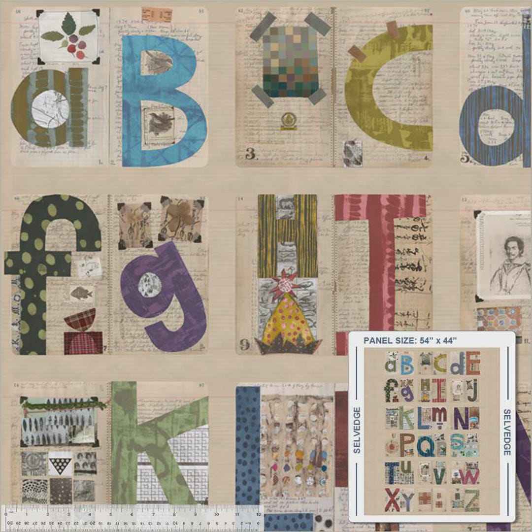 Alphabet Panel (approx. 54"x44") From the Studio Alphabet Collection by ...