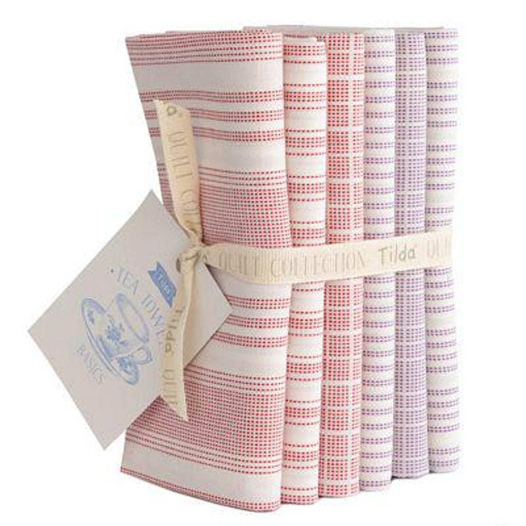 Red Plum Tea Towel Fat Quarter Bundle From the Woven Tea Towel ...