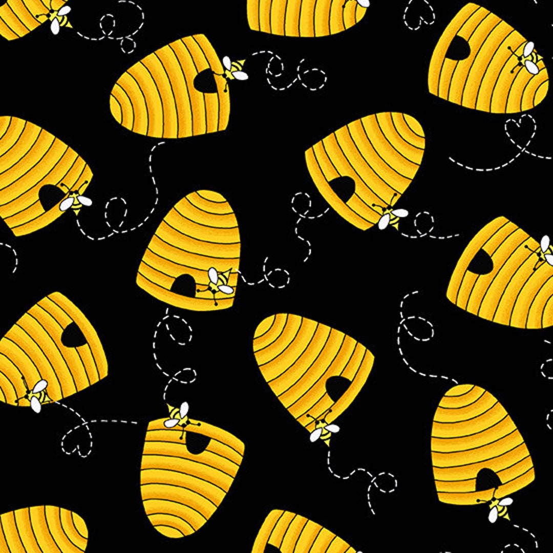 Beehive in Night Black From Sunflowers and Honey Collection by Kim ...