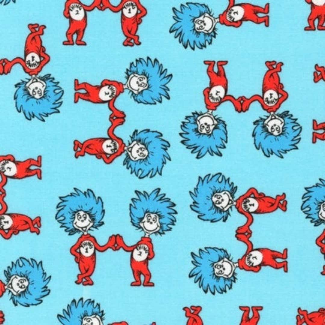Thing One & Thing Two in Aqua Blue From Dr Seuss Enterprises Collection ...
