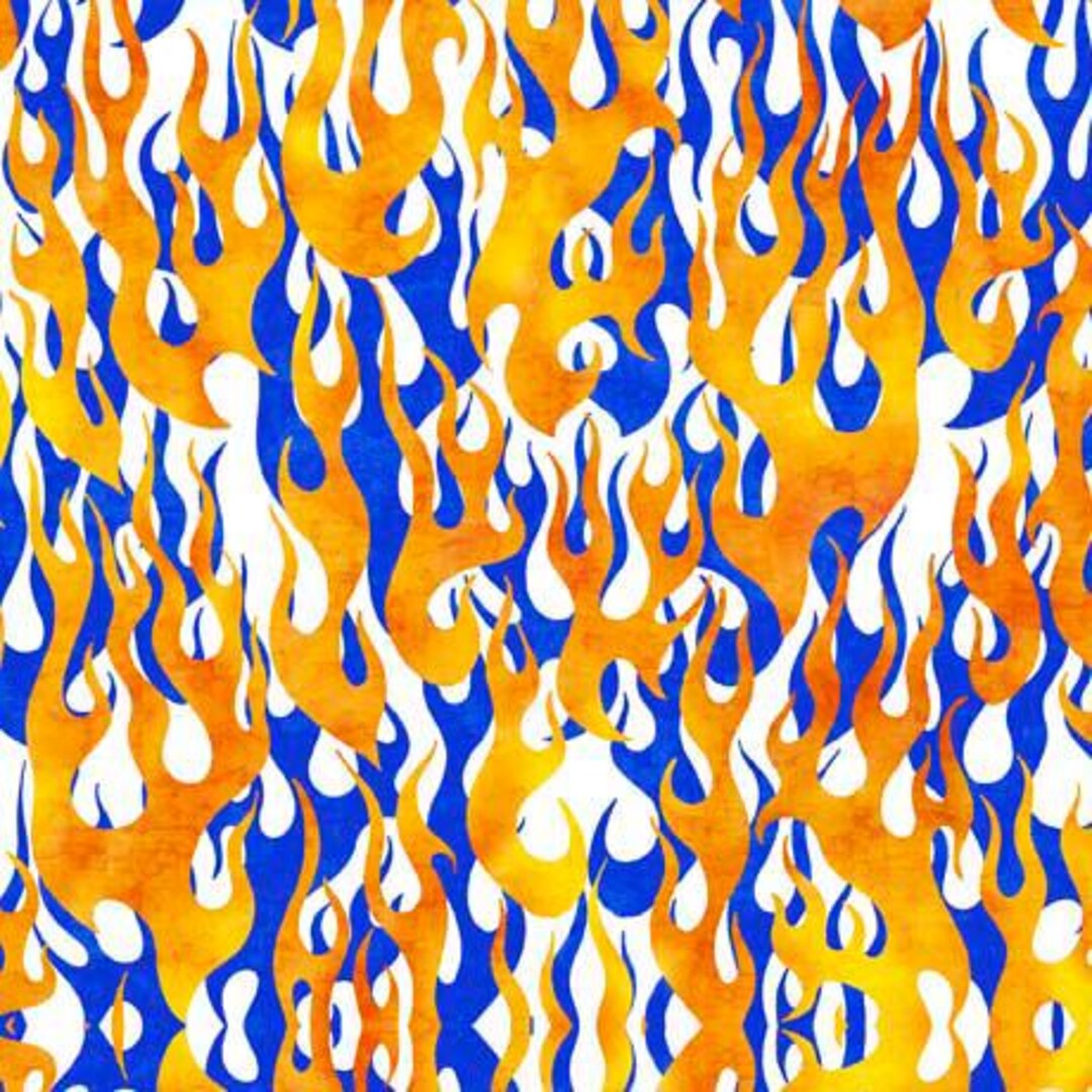 Flames in White From the Heavy Metal Collection by Morris Creative ...