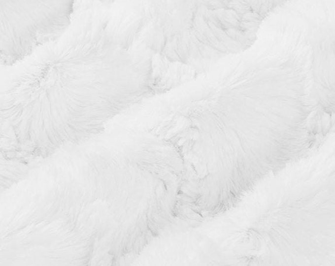 Luxe Cuddle® Glacier in Snow White High Pile Plush MINKY From - Etsy