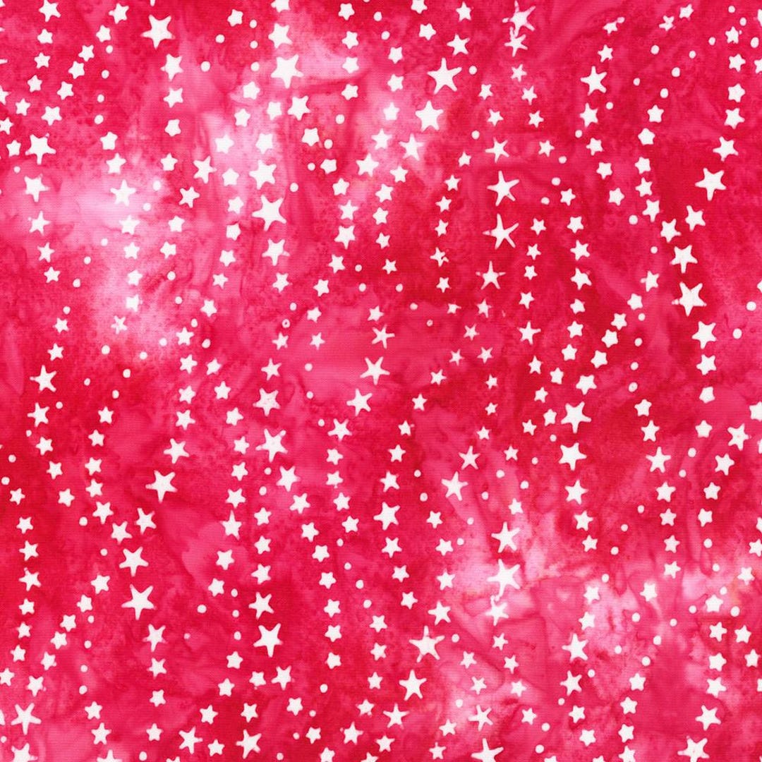 Batik Falling Stars on Red From Artisan Batiks Liberty 2 Collection ...