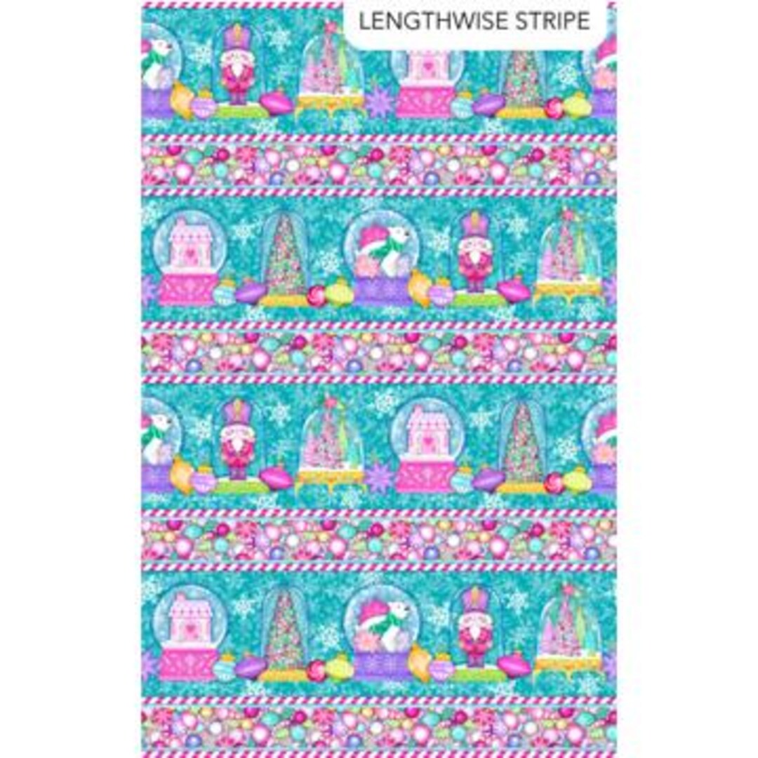 Festive Stripe in Turquoise From the Merry and Bright Collection by ...