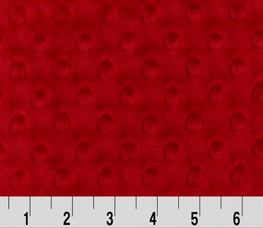 SCARLET RED Dimple Minky From Shannon Fabrics 3mm Pile- Choose Your Cut ...