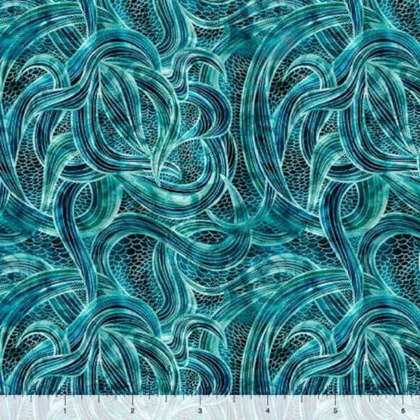 Blue Swirl Fabric - Etsy