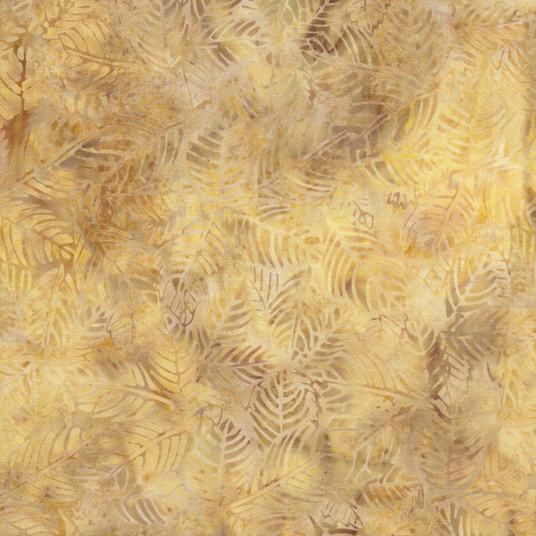 BATIK FABRIC- Leaves in Desert From Evergreen & Pine Collection by ...