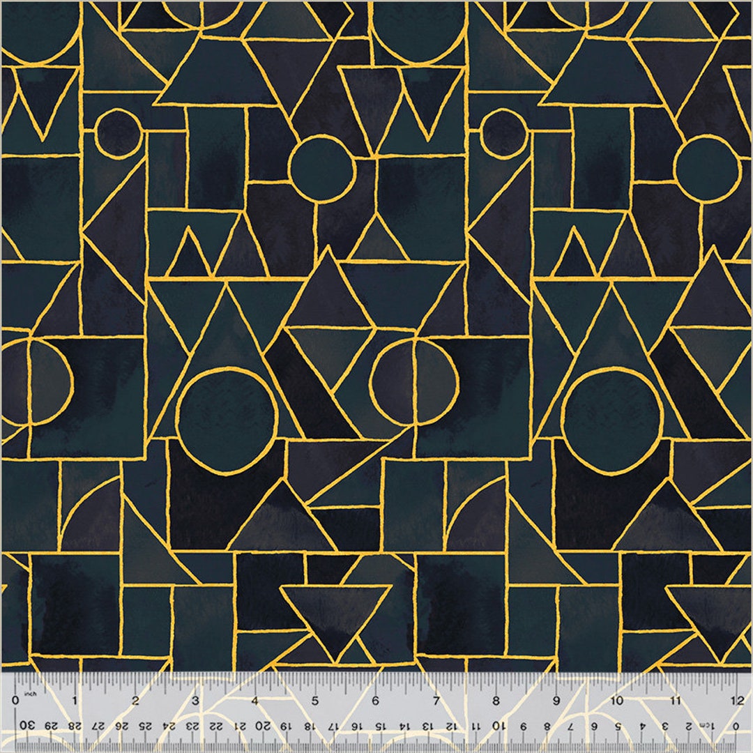 Metallic Fabric - Sea Glass in Ink From the Ebb & Flow Collection by ...