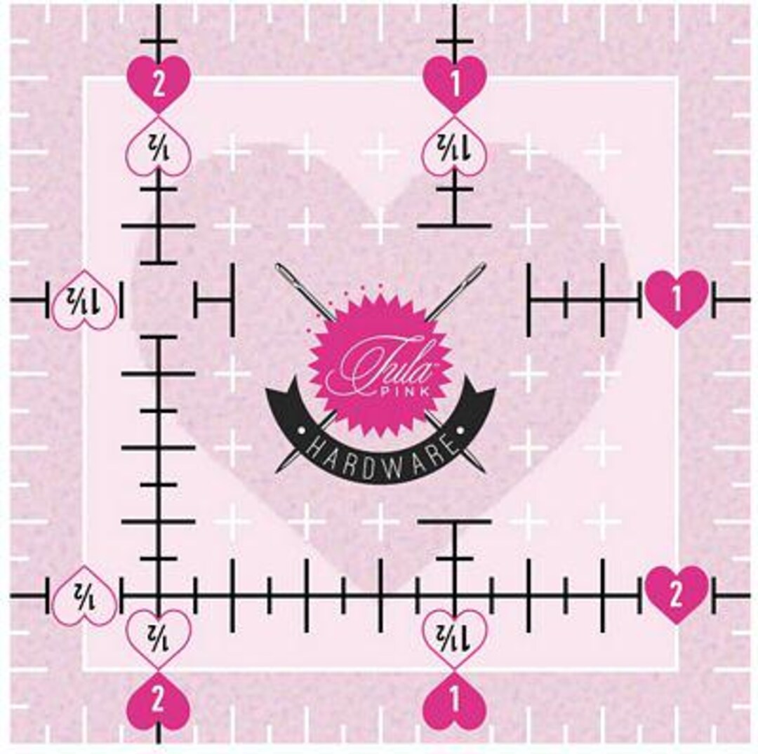 Tula Pink 2.5in X 2.5in Non Slip Heart Ruler - Etsy