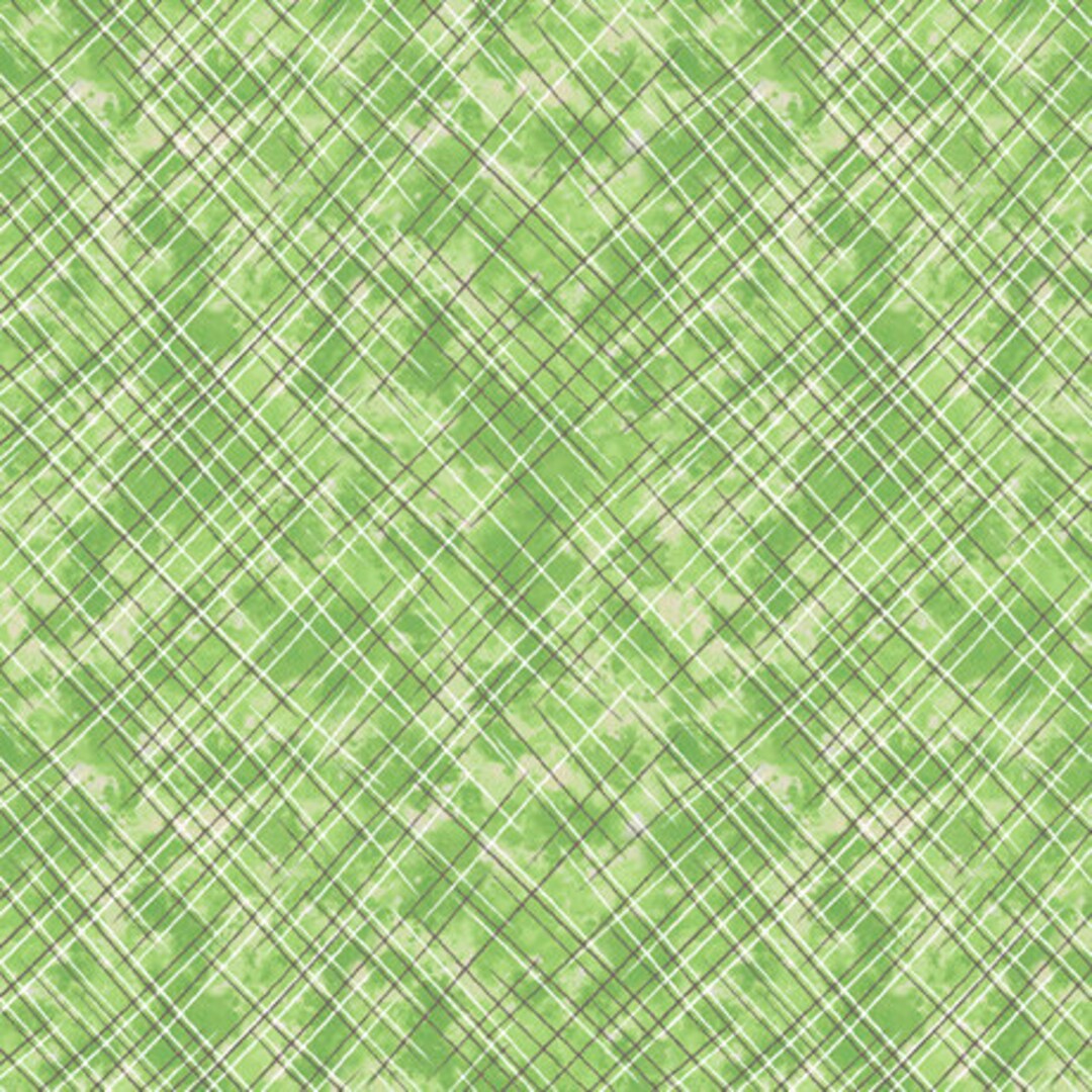 Diagonal Lines in Green From Lil Goats Collection by QT Fabrics ...