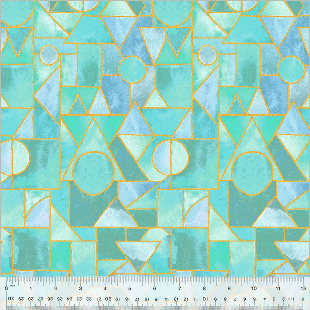 Metallic Fabric - Sea Glass in Larimar From the Ebb & Flow Collection ...