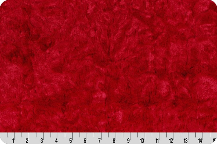 Luxe Cuddle® Marble Scarlet Red Furry MINKY Fabric From - Etsy