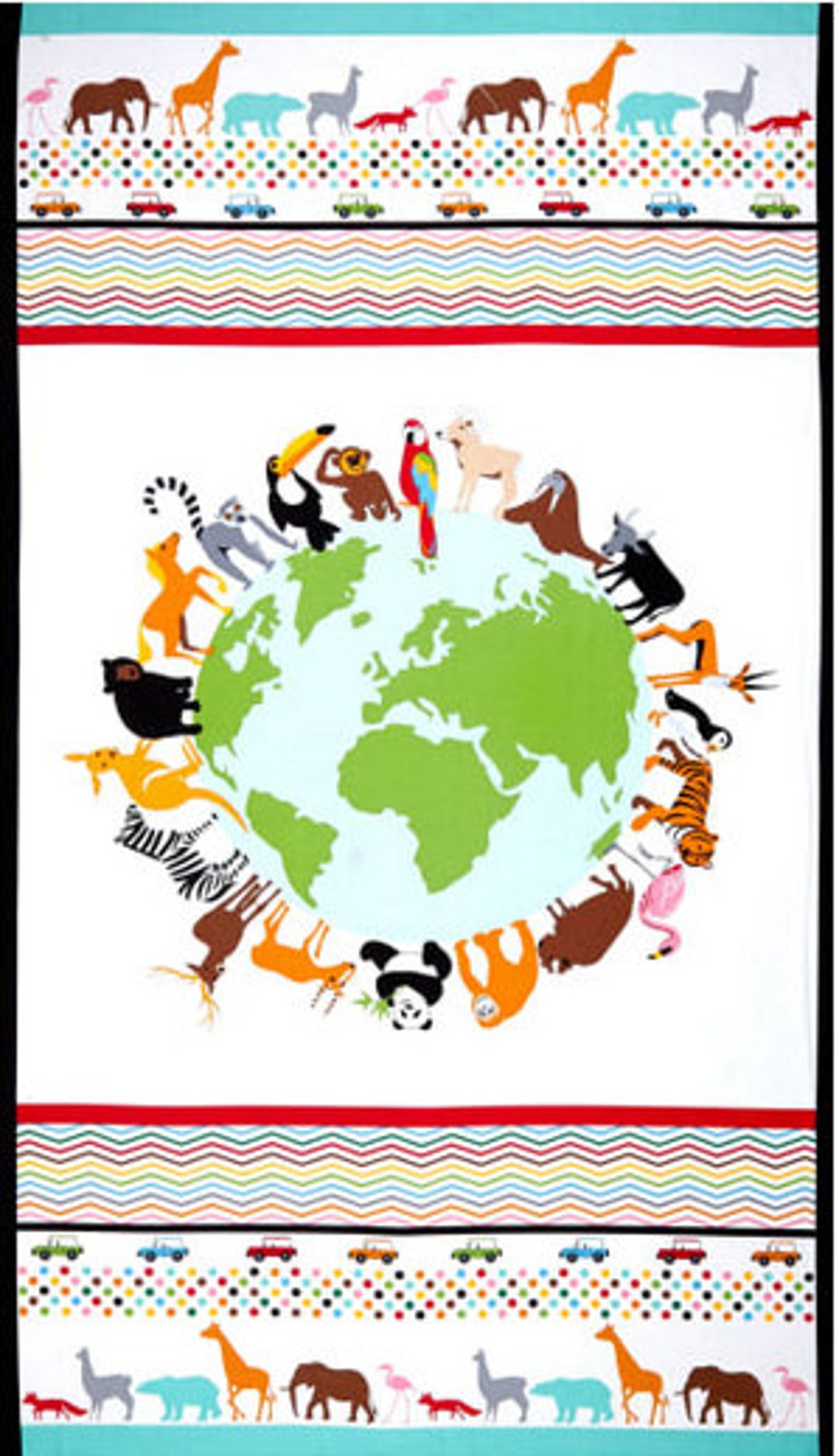 Animal Earth Panel 24"x44" From Studio E Fabric's Little Explorer ...