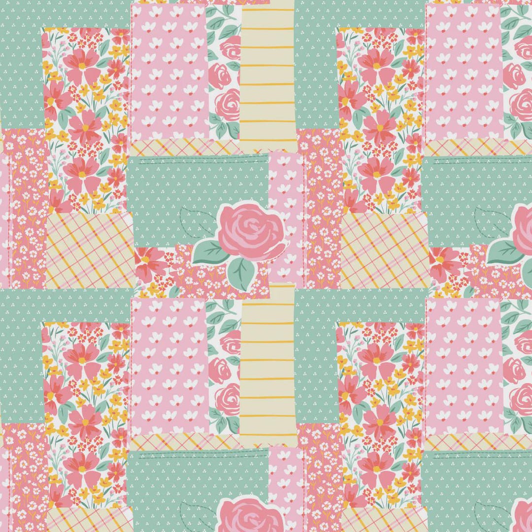 Digital Minky - Prairie Patchwork in Multi From EZ Fabrics - 100% ...