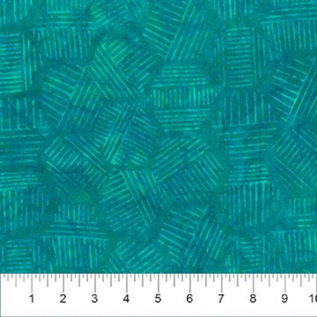 Batik Fabric - Hexagon Texture in Turquoise From the Hexies Collection ...