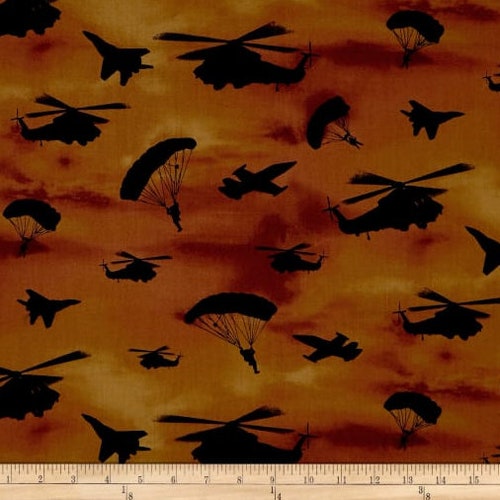 Helicopters Fabric Helicopters Small by Thinlinetextiles | Etsy
