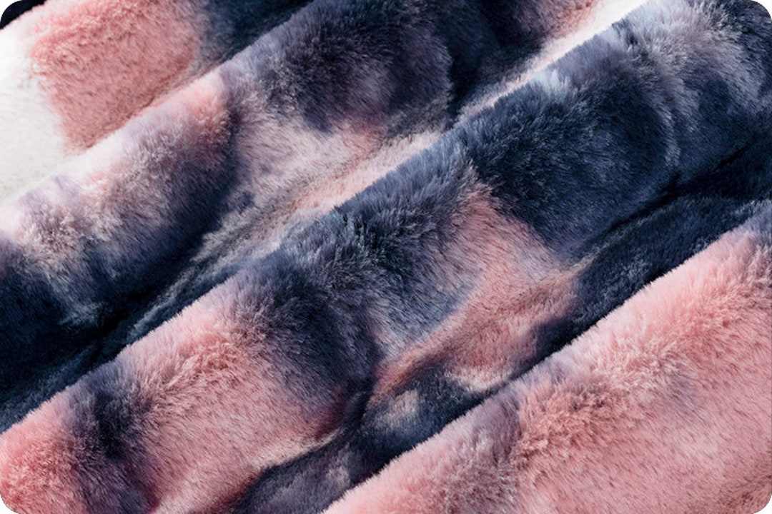 MINKY Luxe Cuddle® Seal Cosmic Pink Sunset Luxury Thick High Pile Furry ...