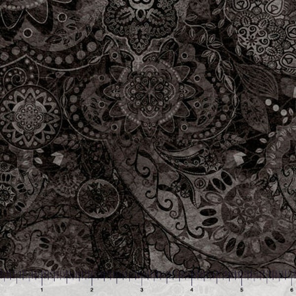 Black Paisley Fabric - Etsy