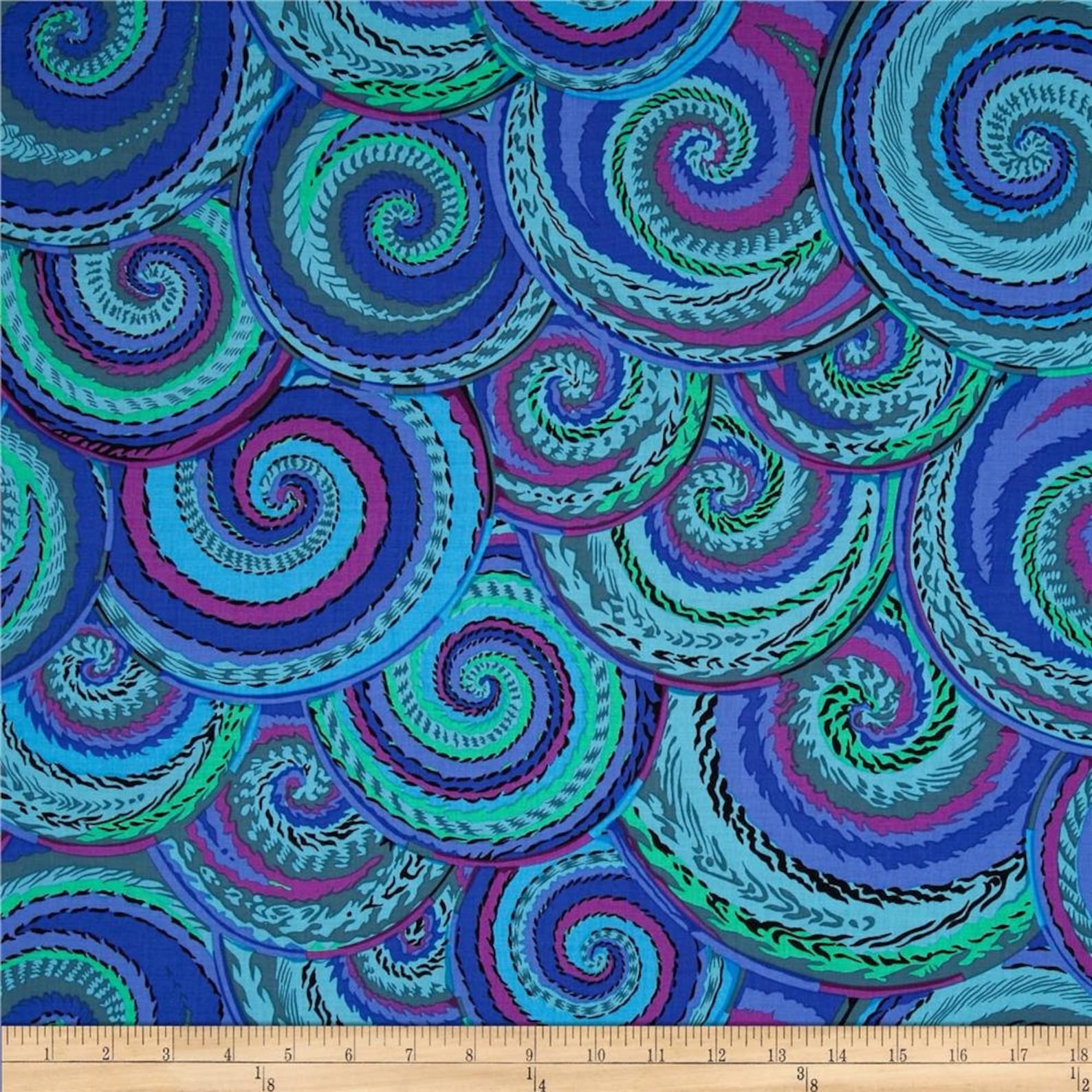 Kaffe Fassett Fabric- Curly Baskets in Cobalt Blue From Kaffe Fassett ...