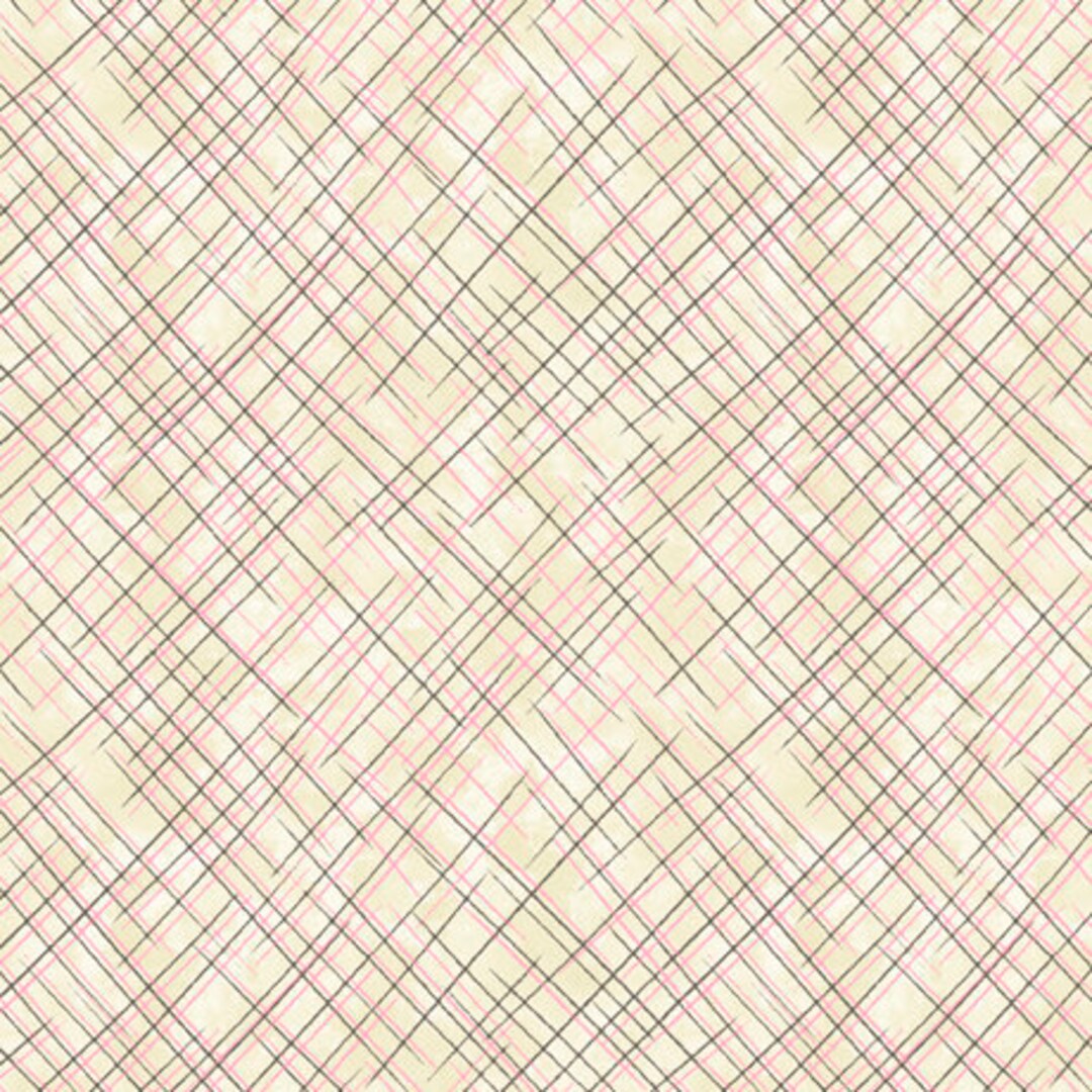Diagonal Lines in Cream From Lil Goats Collection by QT Fabrics ...