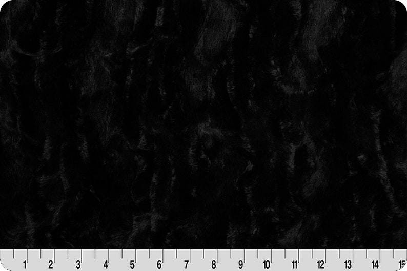 Luxe Cuddle® Glacier in Black High Pile Plush MINKY From | Etsy