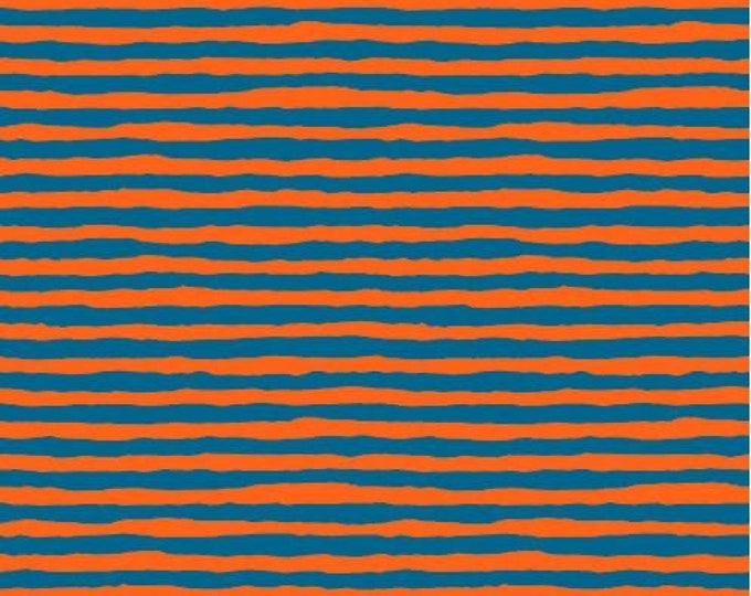 Kaffe Fassett Comb Stripe in Orange & Blue From the Kaffe Fassett Collective by Free Spirit ...