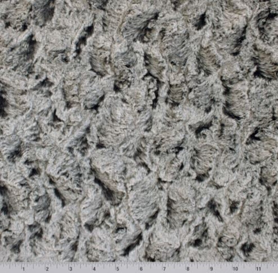 Frosted Bella Snuggle® in Ink Grey Furry MINKY Collection You Choose ...