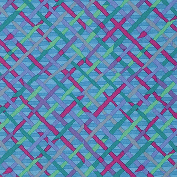 Kaffe Fassett 108 Wide Back Mad Plaid Turquoise by - Etsy
