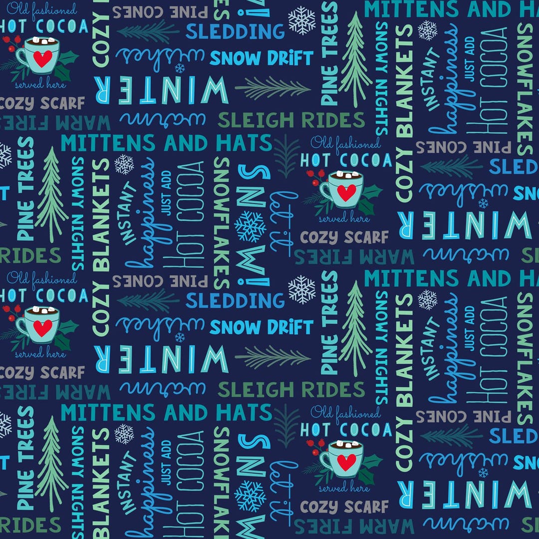 Words in Navy Blue From the Snow Drift Collection by Michael Zindell ...