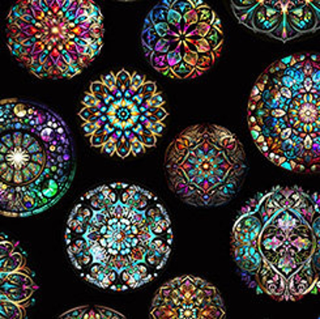 Stained Glass Medallions in Blackfrom the Radiant Reflections ...